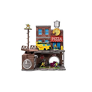 Teenage Mutant Ninja Turtles Turtle Lair Nano Scene w/ 1.65" Die-Cast Collectible Figures, Toys for Kids and Adults