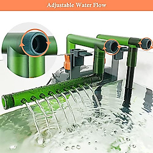 FEDOUR 160GPH/175GPH/400GPH Aquarium Canister Filter, 7W/8W/15W Fish Tank External Filter, Aquarium Hang on Filter with Biochemical Sponge, Ceramic Balls for up to 180 Gallon Fish Tank (175GPH)