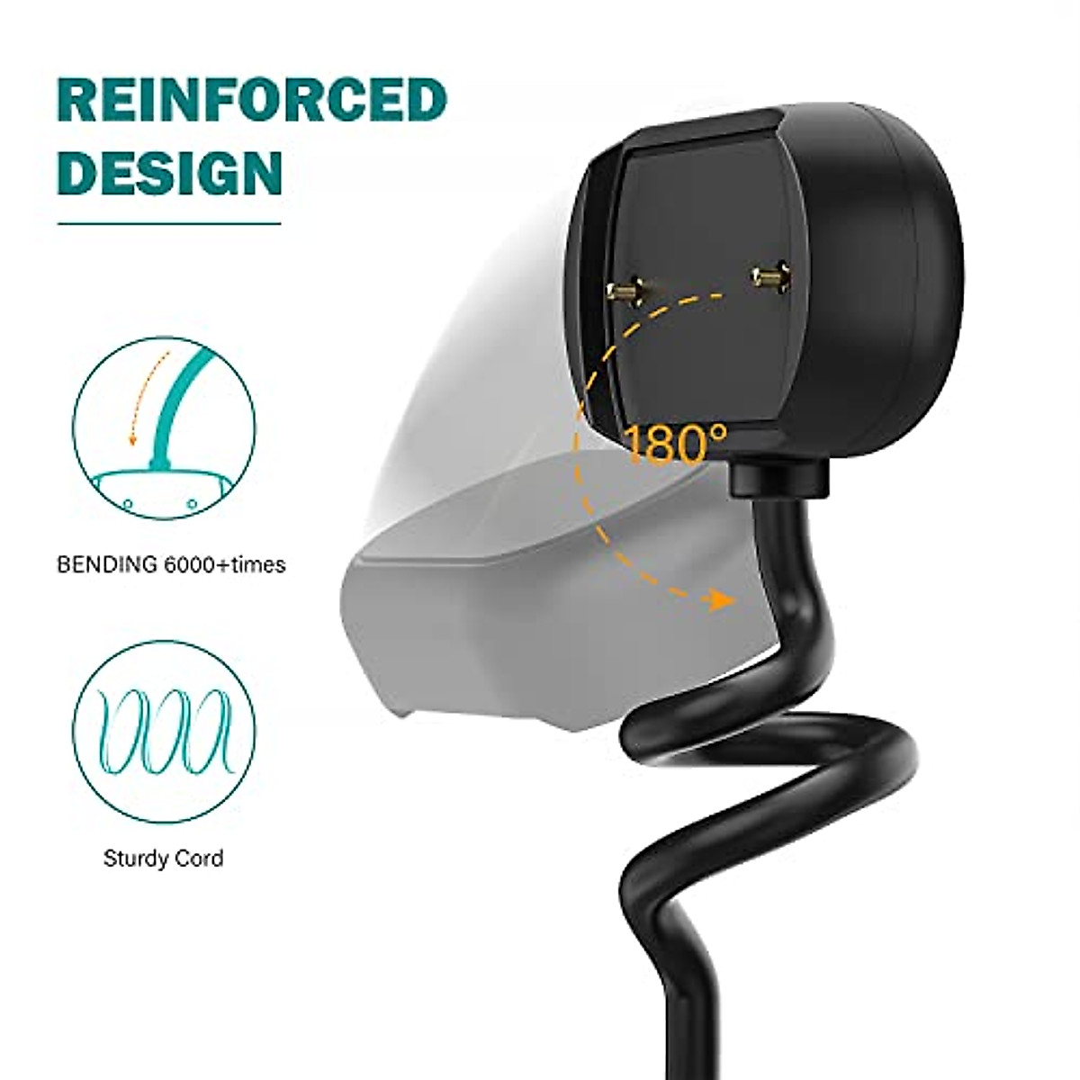 TUSITA Charger Compatible with Amazfit GTR 4, GTR 3, GTR 3 Pro, GTS 3, GTS 4, T-Rex 2 (1M,2-Pack)