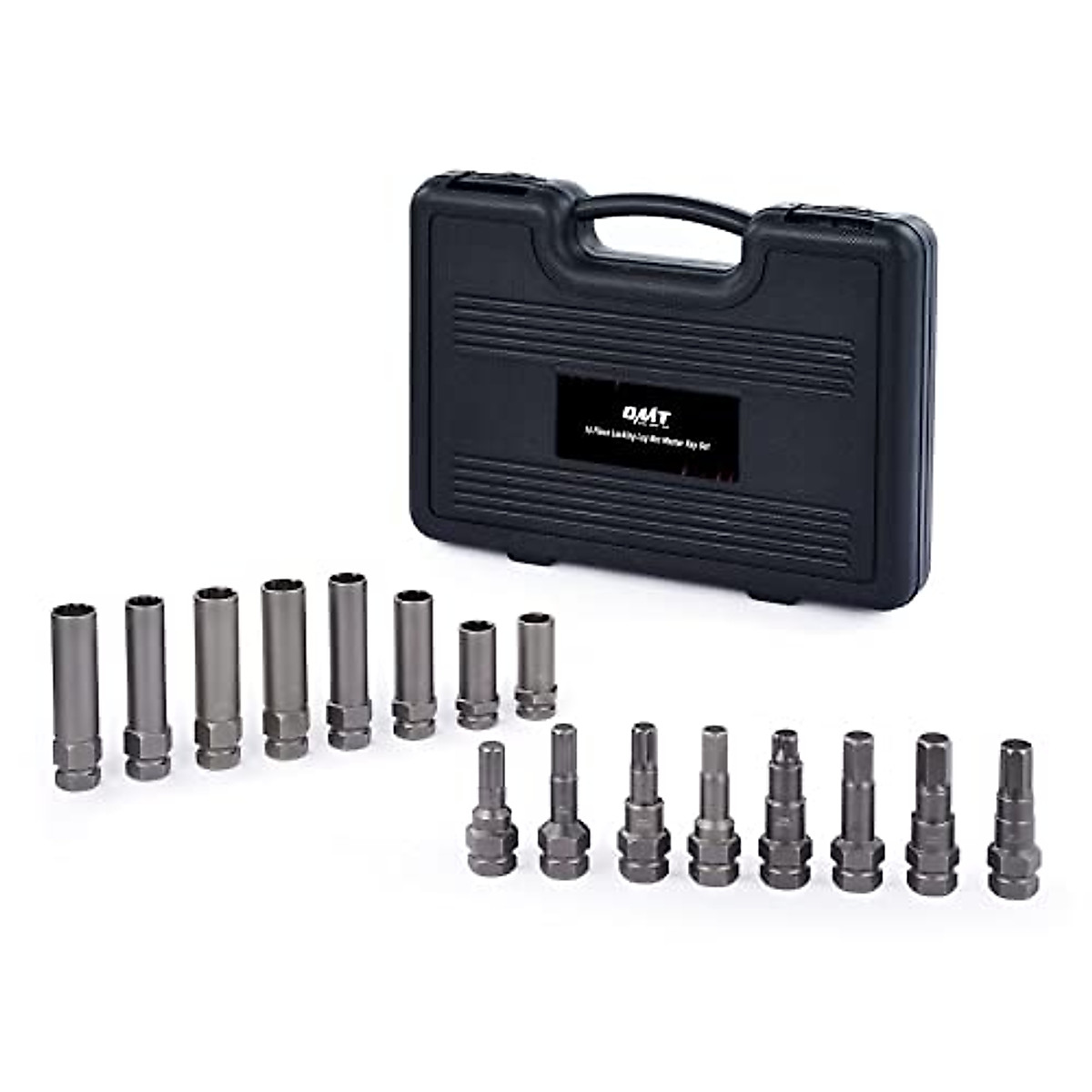 Orion Motor Tech 16pc Locking Lug Nut Master Key Set | SAE & Metric Wheel Lock Removal Kit for Removing Locking Spline Star Hex and Fluted Hex Lug Nuts | Lug Nut Remover Set for Mechanics and More