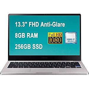 Samsung Notebook 7 13 Laptop 13.3"" FHD Anti-Glare Display Intel Quad-Core i7-8565U 8GB RAM 256GB SSD Backlit Keyboard Fingerprint USB-C Win10, Platinum Titan