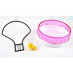 8.2 Inches Hamster Syrian Hamster Gerbil Rat Hedgehog Running Wheel Mute Exercise Wheel (Pink)