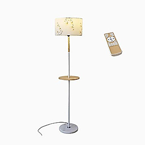 Floor Lamp Coffee Table Floor Lamp Smart Remote Nordic Room Bedroom Bedside Simple Creative Warmth Floor Light Standing Light (Color : Magnolia, Size : With remote control)