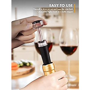 Electric Wine Opener Set, Tomeem Wine Gift Set with Rechargeable Wine Opener, Electric Wine Aerator, Vacuum Stoppers and Foil Cutter, 4-in-1 Electric Wine Bottle Opener for Home Party Bar Outdoor