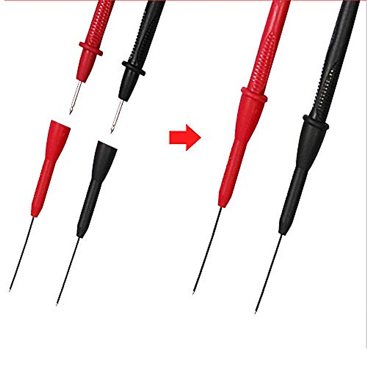 ANCIRS 2mm Needle Test Probes, 600V/10A Non-Destructive Multimeter Test for Fluke Leads tl71 tl75