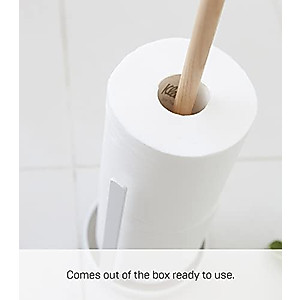 Yamazaki Home Toilet Paper Stocker, Holds 3 Toilet Paper Rolls, No Assembly Req, White, One Size