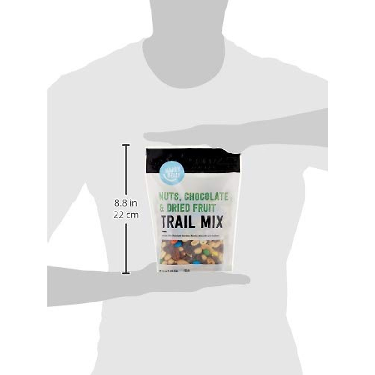 Amazon Brand - Happy Belly Nuts, Chocolate & Dried Fruit, Trail Mix, 1 Pound (Pack of 1)