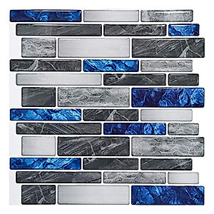 Art3d 10-Sheet Premium Self-Adhesive Kitchen Backsplash Tiles in Marble, 12"X12"