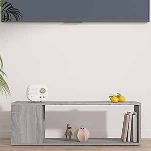 GaRcan Modern TV Cabinet, Tv Unit for Living Room Bedroom Home Furniture TV Entertainment Unit for Living Room Furniture Decor, Black (Grey Sonoma)