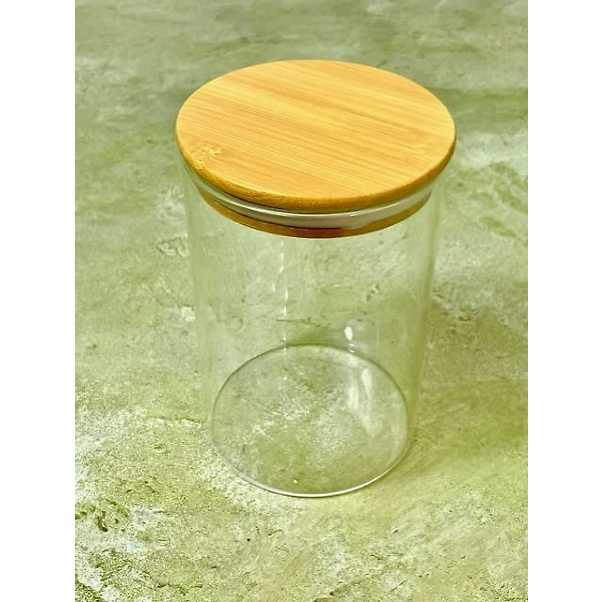 Bambusa Glass Kitchen Canister w/Bamboo Lid