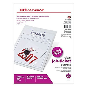 Office Depot Job Ticket Holders, 9in. x 12in, Pack of 20, R179919