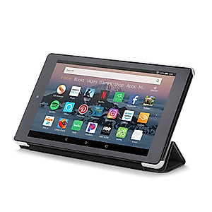 Nupro Tri-fold Standing Case for Fire HD 8 Tablet, Black (compatible with 2018 release)
