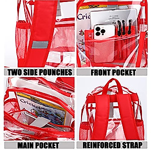 seastig Clear Backpack Heavy Duty TPU Transparent Bag Clear Bag Stadium Approved See Through Backpack for School, Work, College