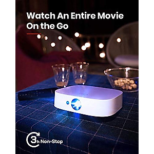 Anker Nebula Solar Portable 1080p Projector with Android TV 9.0 (5000+ Apps), Autofocus, Keystone Correction, Digital Zoom, Built-in Stand, 3Hr Battery Life for Indoor/Outdoor(Renewed)