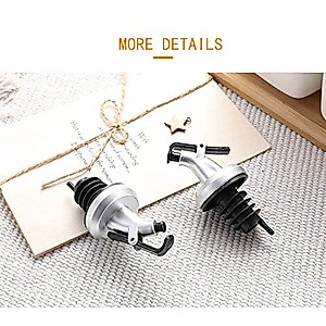 10 Pcs Pour Spouts, TBWHL Olive Oil Vinegar Dispenser Bottle Liquor Wine Pourers Flip Top Stopper Leak-proof with Lid for Kitchen and Bar