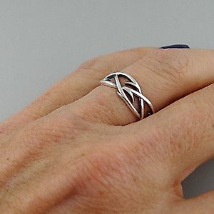 FashionJunkie4Life Sterling Silver Crown of Thorns Ring, Sizes 7-13 Unisex (13)