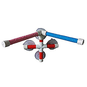 Hypeety Portable Suction Cup Bird Window and Shower Perch Toy for Bird Parrot Macaw Cockatoo African Greys Budgies Parakeet Bath Double Stand Perch Toy