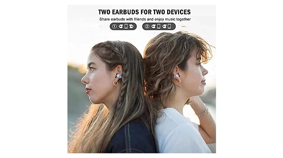 Mini Wireless Bone Conduction Earbuds - Open Ear Sport Headphones Bluetooth