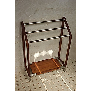 AquaTeak Sula Teak & Stainless Steel Towel Stand