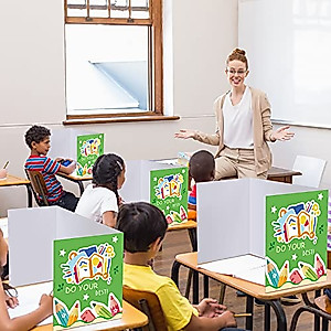 12 Pcs Privacy Boards Classroom Privacy Screen Bright Colored Desk Privacy Panel Classroom Desk Dividers for Students Privacy Folders for School Teacher Student Study Test Office Supplies (Fresh)