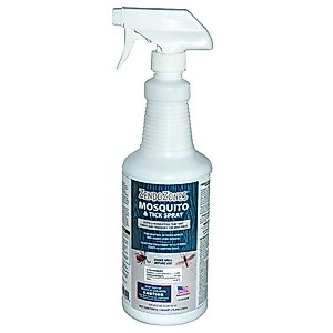 ZendoZones 18-W Mosquito & Tick Spray-1 qt. Insect Repellant, 1 Quart, White