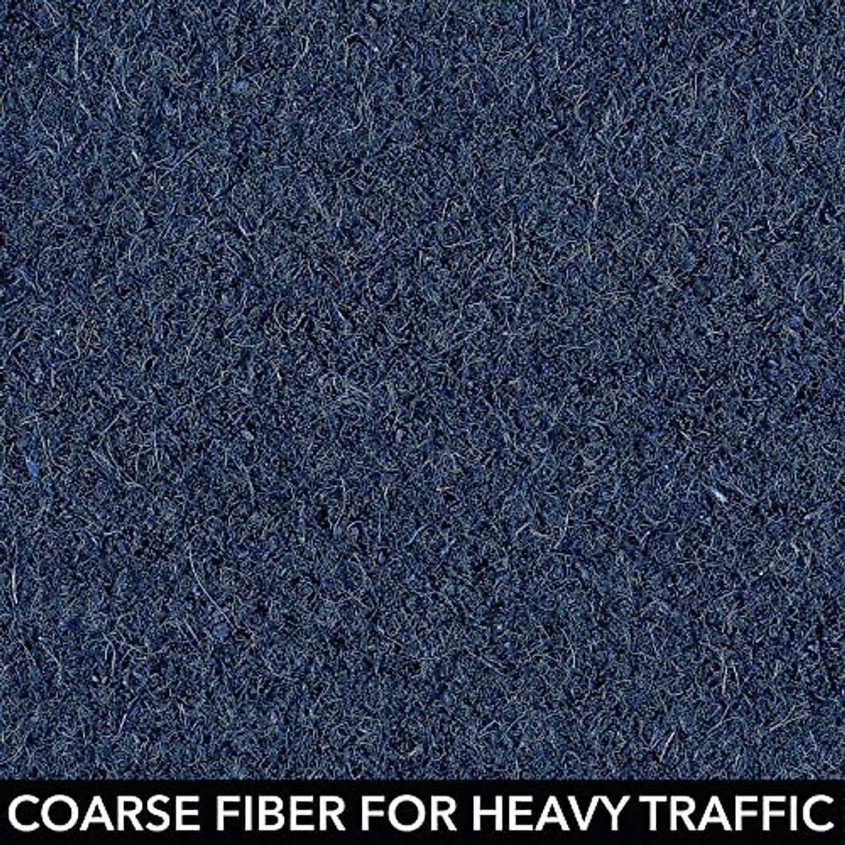 mDesign Non-Slip Rectangular Coir and Rubber Entryway Welcome Doormat with Natural Fibers for Indoor or Outdoor Use - Decorative Script Design - Navy Blue/Natural/Beige