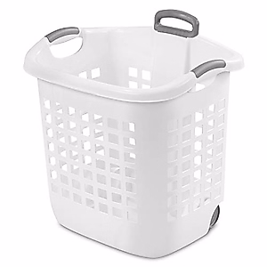 Sterilite 12248004 Laundry Basket, 62 L, White, Pack of 4