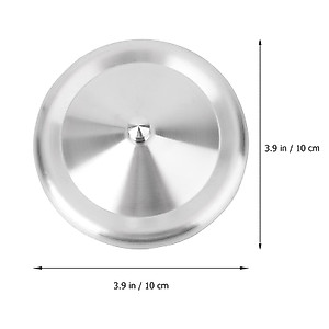 Cabilock 2Pcs Stainless Steel Water Coffee Tea Cup Lid Cover Mug Cap Cover for Kitchen Coffee Water 10cm