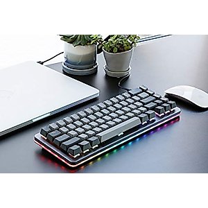 Drop ALT Mechanical Keyboard — 65% (67 Key) Gaming Keyboard, Hot-Swap Switches, Programmable Macros, RGB LED Backlighting, USB-C, Doubleshot PBT, Aluminum Frame (Halo True, Gray)