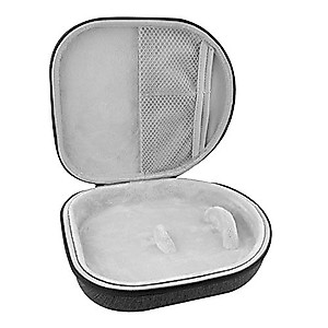 Geekria Shield Headphones Case Compatible with Master & Dynamic MW75, MH40, MW65, MW60, MW50+, MG20 Wireless Case, Replacement Hard Shell Travel Carrying Bag with Cable Storage (Dark Grey)