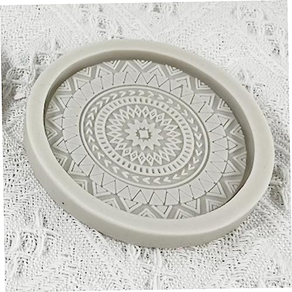 TEHAUX 2pcs House Decorations for Home Tool Tray Silicone Molds Silica Gel Silicone Coaster Mould Coaster Mold Silicone Tray Mold Base Diffuser Stone Epoxy Mold Round Tea Coaster