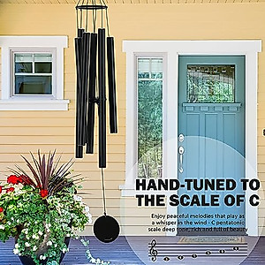 Vanquer Large Wind Chimes for Outside Deep Tone - 48'' Personalized Wind Chimes Memorial, Wind Chimes Outdoor Clearance, Memorial Wind Chimes, Sympathy Gifts, Garden Patio Yard and Home Décor