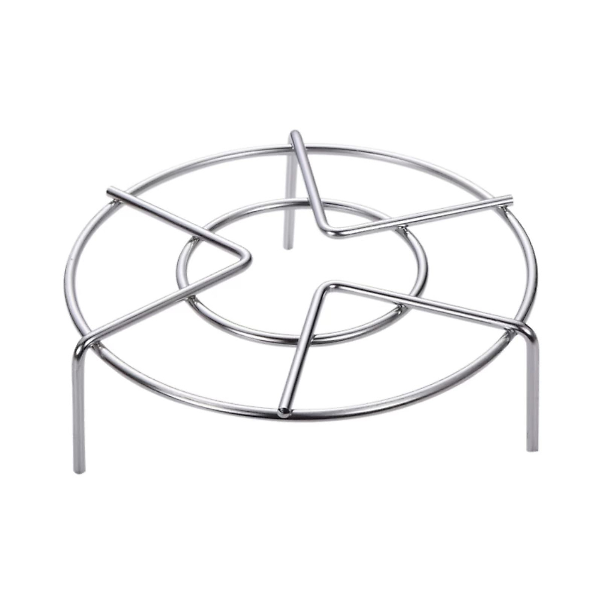 304 Stainless Steel Thickened Wire Rack Steaming Rack Multifunctional Tripod Rice Cooker Steaming Rack Metal Steamer Basket Steamer Insert for Pot (16cm diameter X 5cm height)