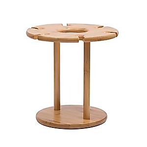 ZYZMH Round Holder Countertop Stand Retro Tabletop Display for Single Bottle Bar Rustproof Barware Living Room Wine Rack Organizer