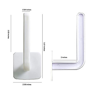 4-PCS Multi-Purpose Wall Hangers for Hanging Coats, Punch-Free Wall Hooks for Hanging Toilet Paper, Hanging Wall Hooks for Towel, Coat, Key, Roll Paper