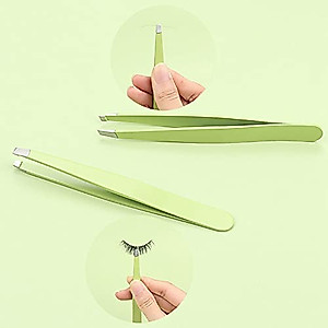 Precision Slant Tweezers for Eyebrows, Facial Hair & Ingrown Hair Removal