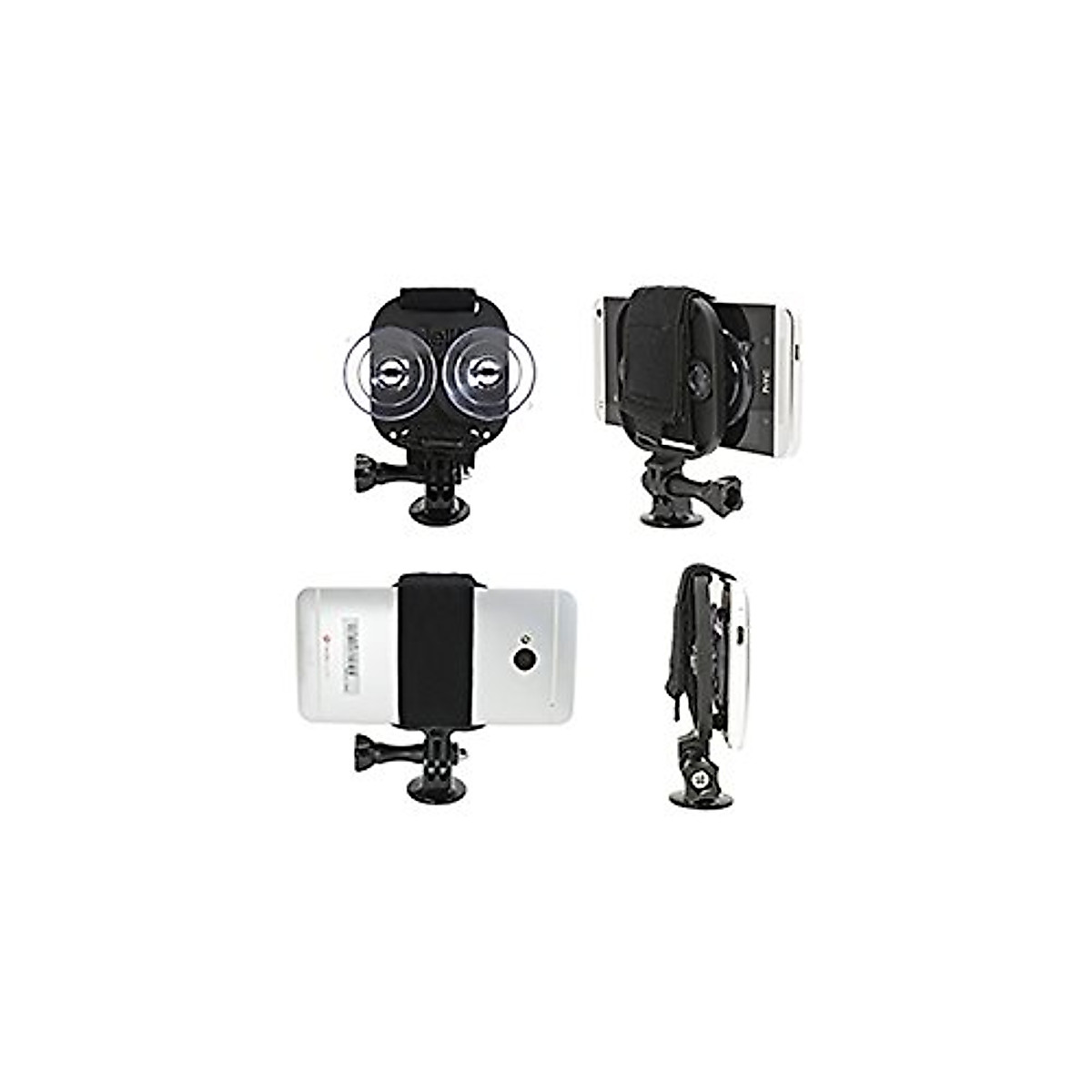 Universal Action Mount® for Your Smartphone, Operable with Popular Sport Camera Mounts. This Patented Aftermarket Mount Allows You to Use Your Smartphone for Action Video Recording. Super Strong Hold!