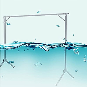 BNNP Foldable Clothes Drying Rack Stainless Steel Folding Drying Rack Floor-Standing Single-Pole Drying Rack Indoor and Outdoor Balcony Telescopic Drying Rack (Color : A)