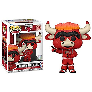 POP NBA Mascots: Chicago - Benny The Bull Funko Pop! Vinyl Figure (Bundled with Compatible Pop Box Protector Case), Multicolored, 3.75 inches