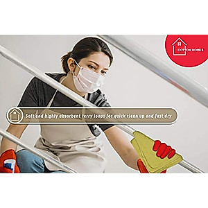 COTTON HOMES WASHCLOTH Soft Cotton Towels 11"x11" Yellow - (18 Pack) with 4 Free WASHCLOTHS, 100% Cotton Rich Fingertip Towels, Cleaning Rags Wash Cloths for Bathroom