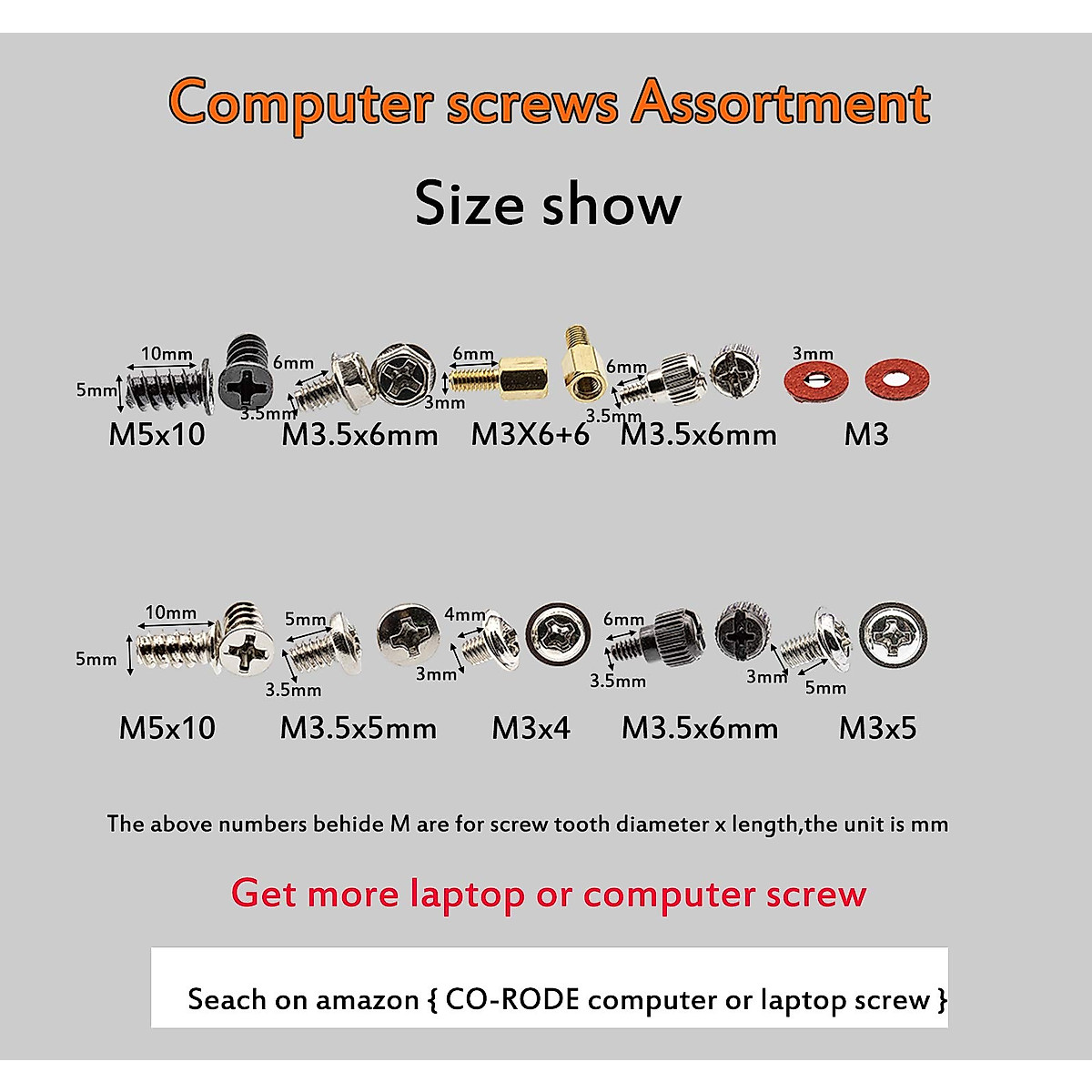 310pcs Motherboard Standoffs Screw, PC Computer Screws Kit Set for Mainboard, Hard Drive HDD, Case, Fan, Power Graphics,CD-ROM