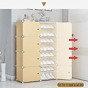 DINGZZ Multi-Layered Shoe Cabinet, Student Assembled Shoe Shelf, Durable Bedroom Multi-Level Household