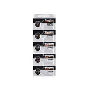 Energizer 344/350 Button Cell Silver Oxide Watch Battery Pack of 5 Batteries