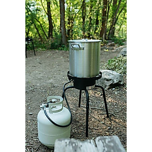 Camp Chef Aluminum Pot & Basket - Includes Lid, Basket & Removal Hook - Perfect for Boiling, Simmering & Steaming - Easy-to-Clean Cooking Pot - 32 Quart Pot