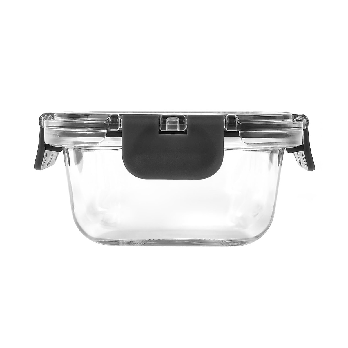 Zyliss Glass Container, Shatterproof Glass, Airtight Food Storage Box with Sealable Lid, Microwave Safe, BPA Free, Freezer Safe, Fridge Storage, Food Container, 6.3in x 4.7in x 2", 12.5oz