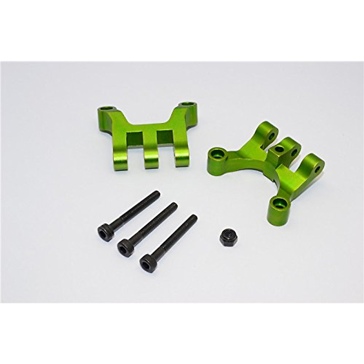 GPM For Vaterra K5 Blazer Ascender Upgrade Parts Aluminum Front/Rear Gear Box Mount - 2Pcs Set Green