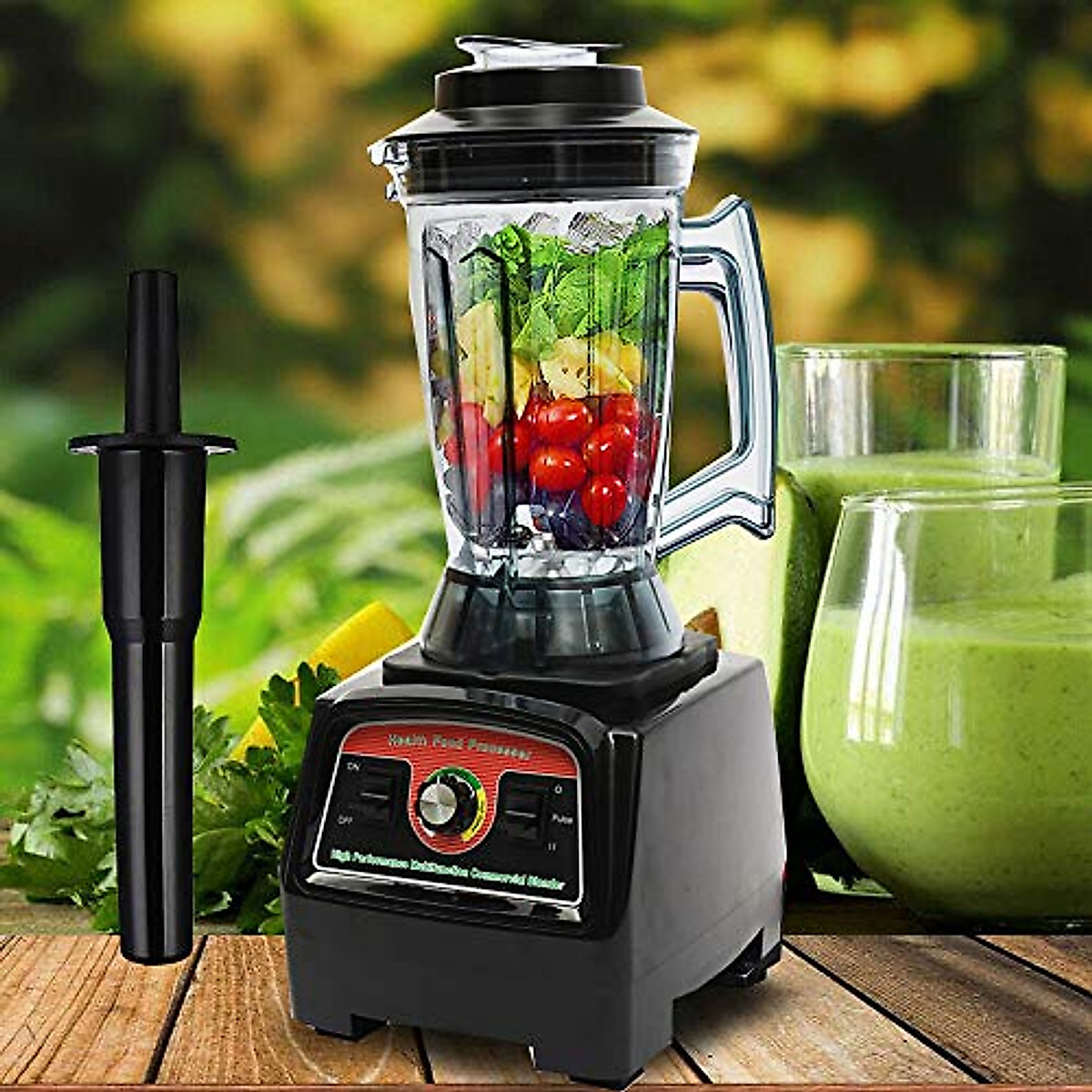 3.9L 2800W Professional Kitchen System Commercial High Speed Blender,High Performance Ice Crusher-Juicer Food Smooth Ice Cream Maker Mixer,Commercial Blender Heavy Duty Food Processor,Black and Red