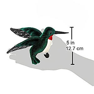 Folkmanis Mini Hummingbird Finger Puppet, Bluegreen, White, Red, Black, 1 EA