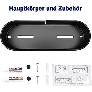 Shower Caddy Basket Shelf Shower Shelf Shampoo Holder Organizer No Drilling Adhesive Wall Mounted Bathroom Shelf - with Adhesive Sticker (Matte Black)