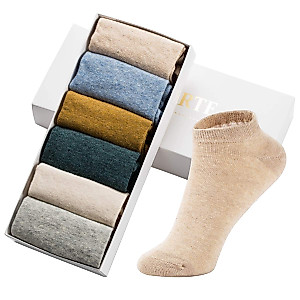 MAGIARTE Womens Ankle Socks Soft Pure Cotton Low Cut Athletic Casual Mutil Color No Show Socks for Women 6-Pack (color#00M)